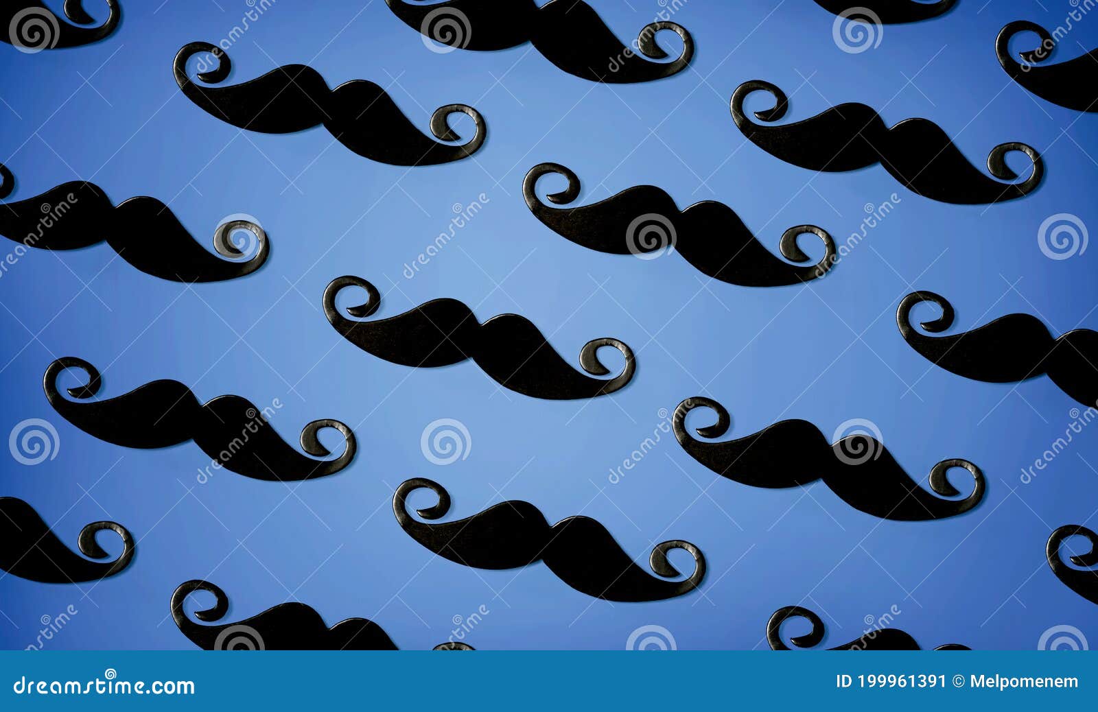 Pattern of Black Paper Mustache Stock Image - Image of movember ...