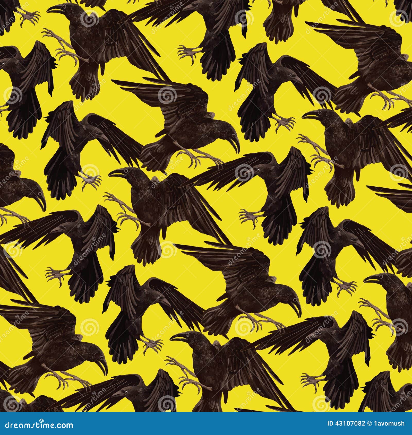 Black Ravens Silhouette Set 1 Vector Illustration | CartoonDealer.com ...