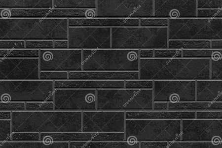 Pattern of Black Stone Cladding Wall Tile Texture and Seamless ...
