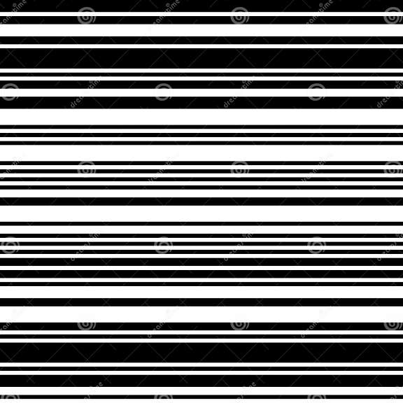Pattern with Black and White Horizontal Lines, Modern Stylish Image ...