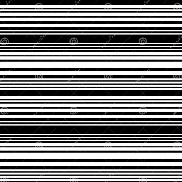 Pattern with Black and White Horizontal Lines, Modern Stylish Image ...