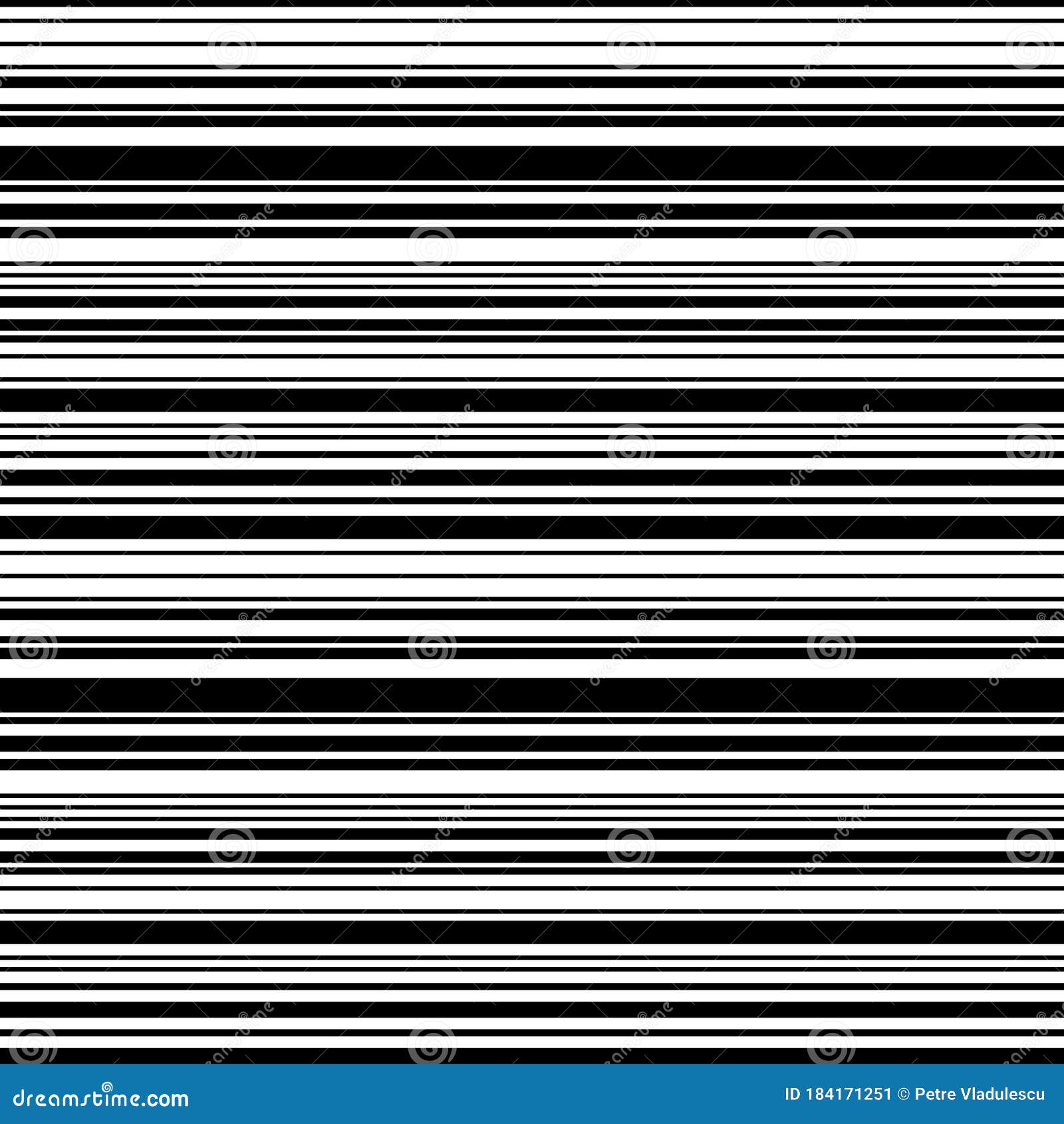 Pattern with Black and White Horizontal Lines, Modern Stylish Image ...