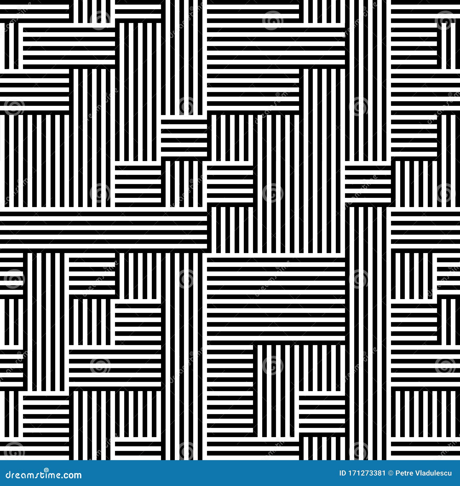 Pattern with Black and White Lines Stock Vector - Illustration of ...