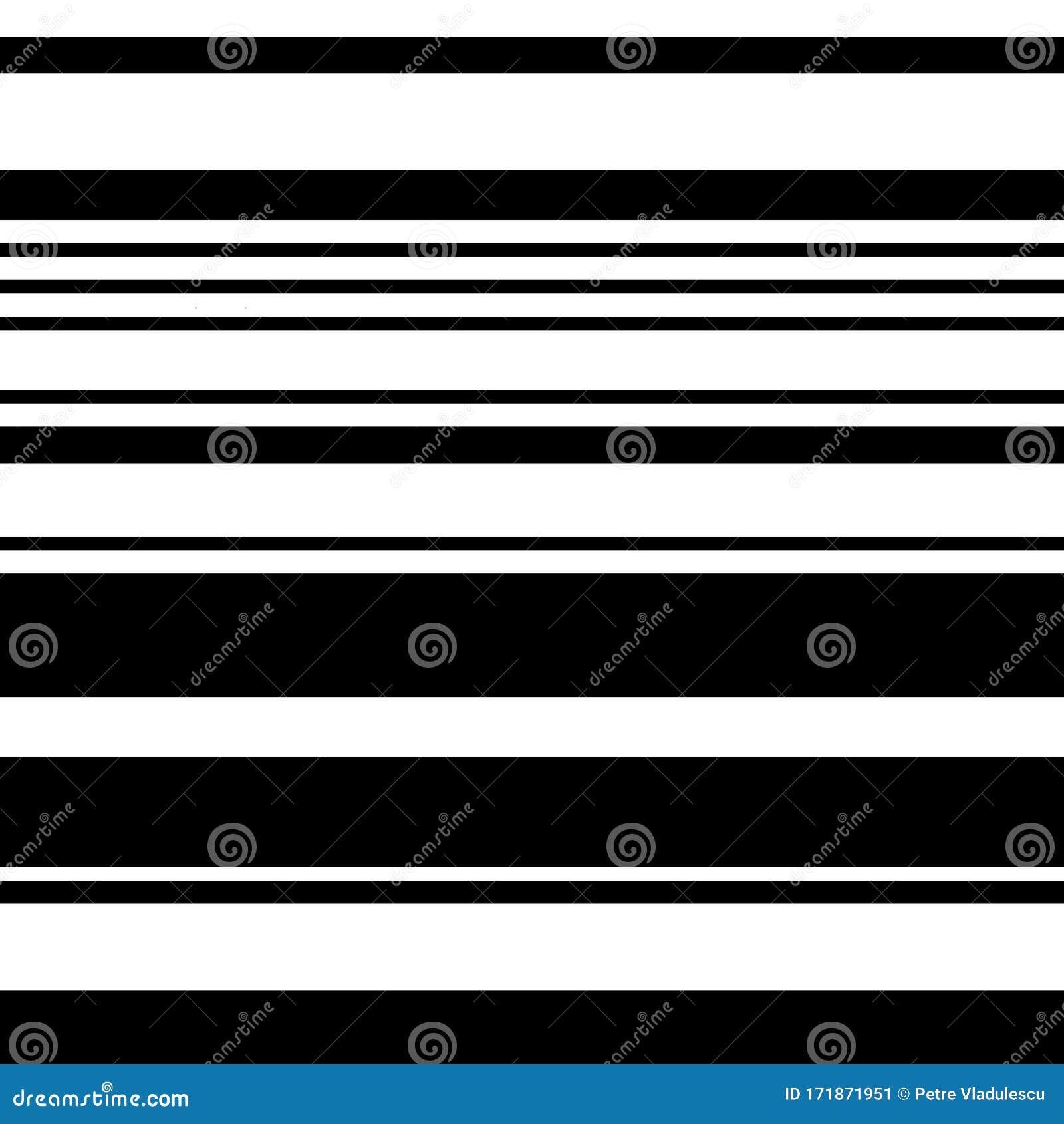 Pattern with Black and White Horizontal Lines, Modern Stylish Image ...