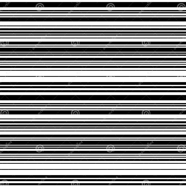 Pattern with Black and White Horizontal Lines, Modern Stylish Image ...