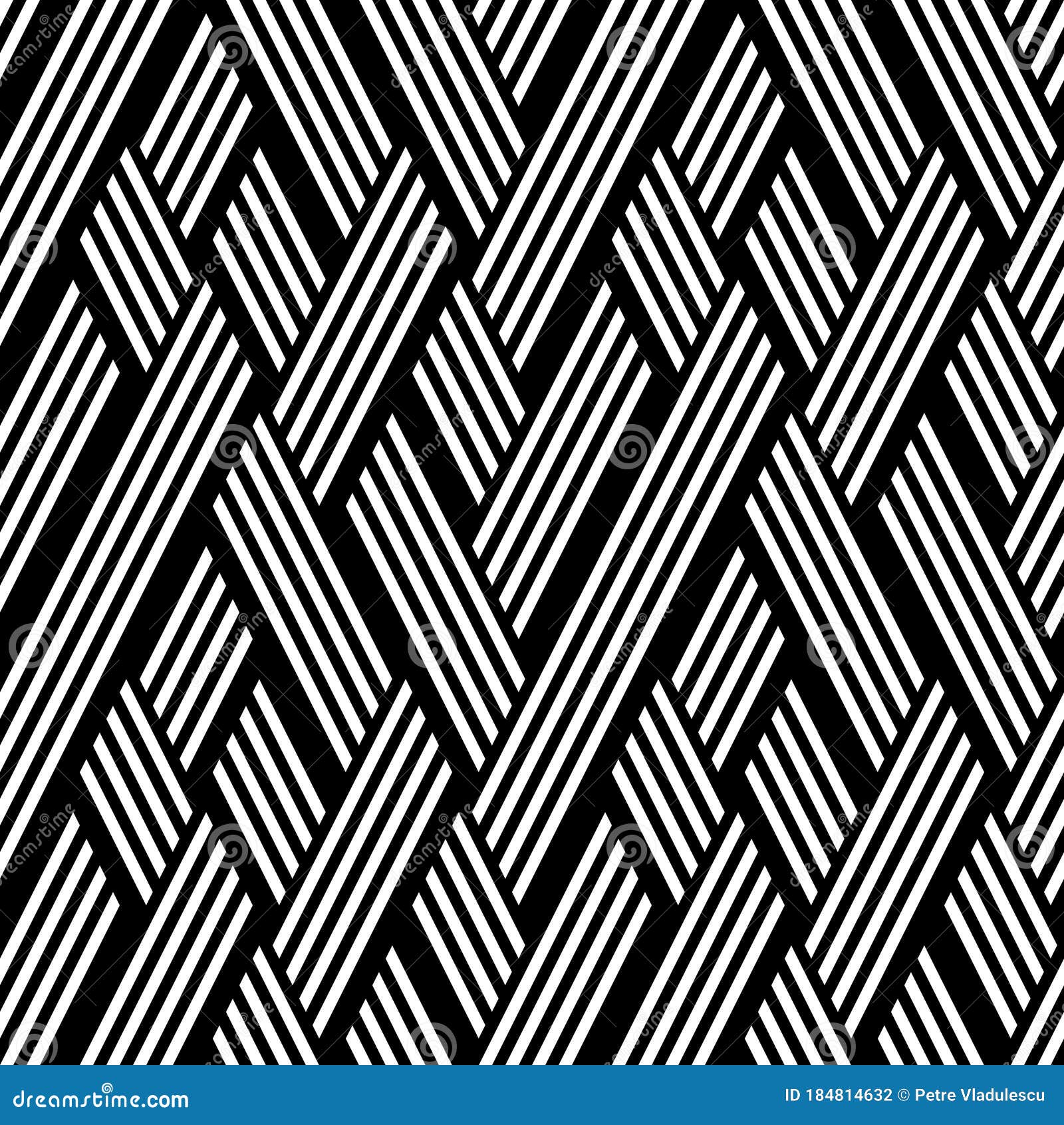 Pattern with Black and White Lines, Modern Stylish Image. Stock Vector ...