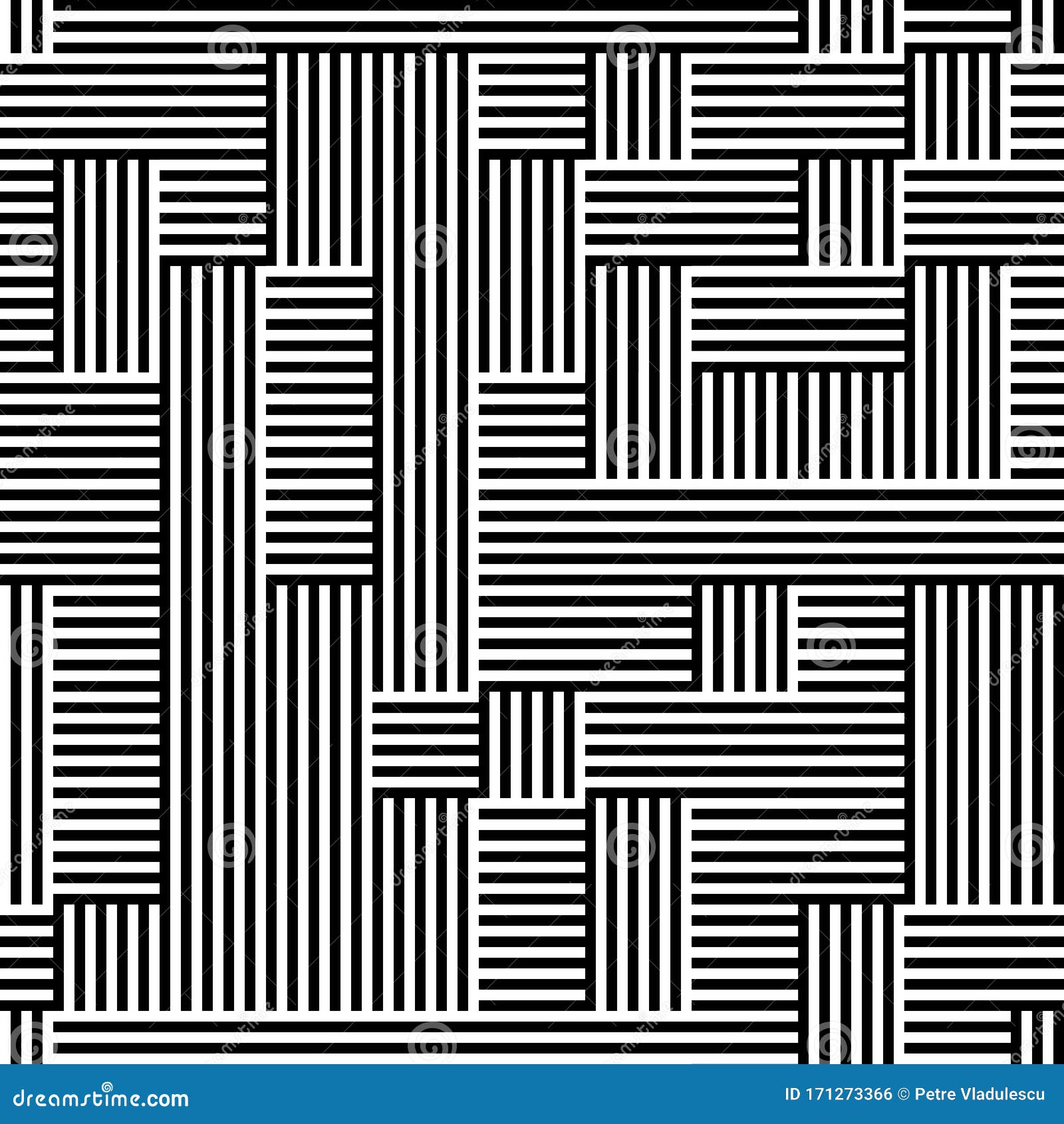Pattern with Black and White Lines Stock Vector - Illustration of ...