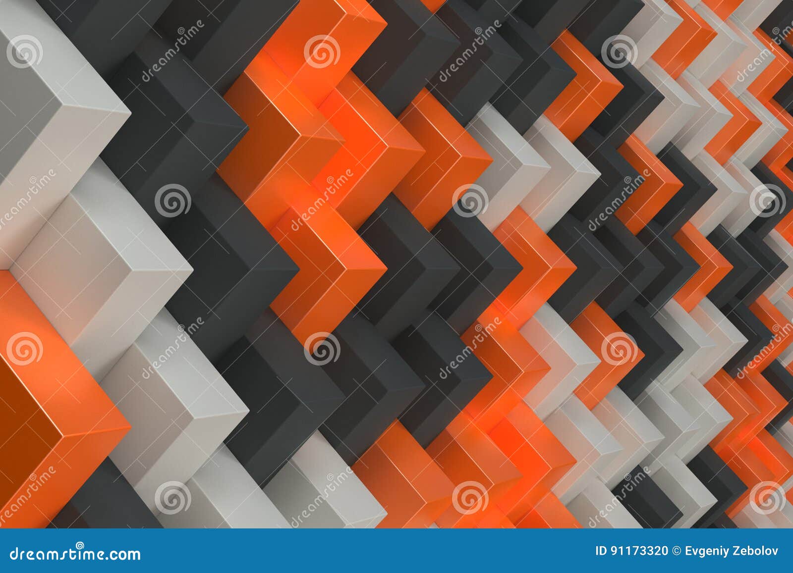 Pattern with Black, White and Orange Rectangular Shapes Stock ...