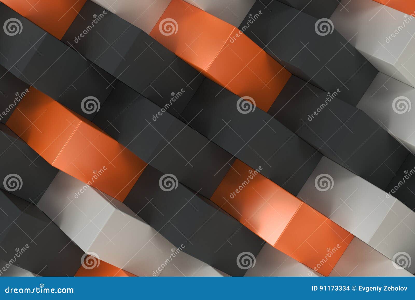 Pattern with Black, White and Orange Rectangular Shapes Stock ...