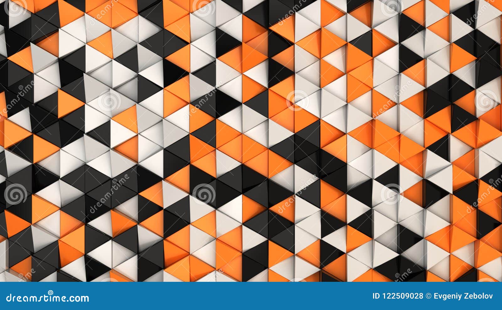 Pattern of Black, White and Orange Triangle Prisms Stock Illustration ...