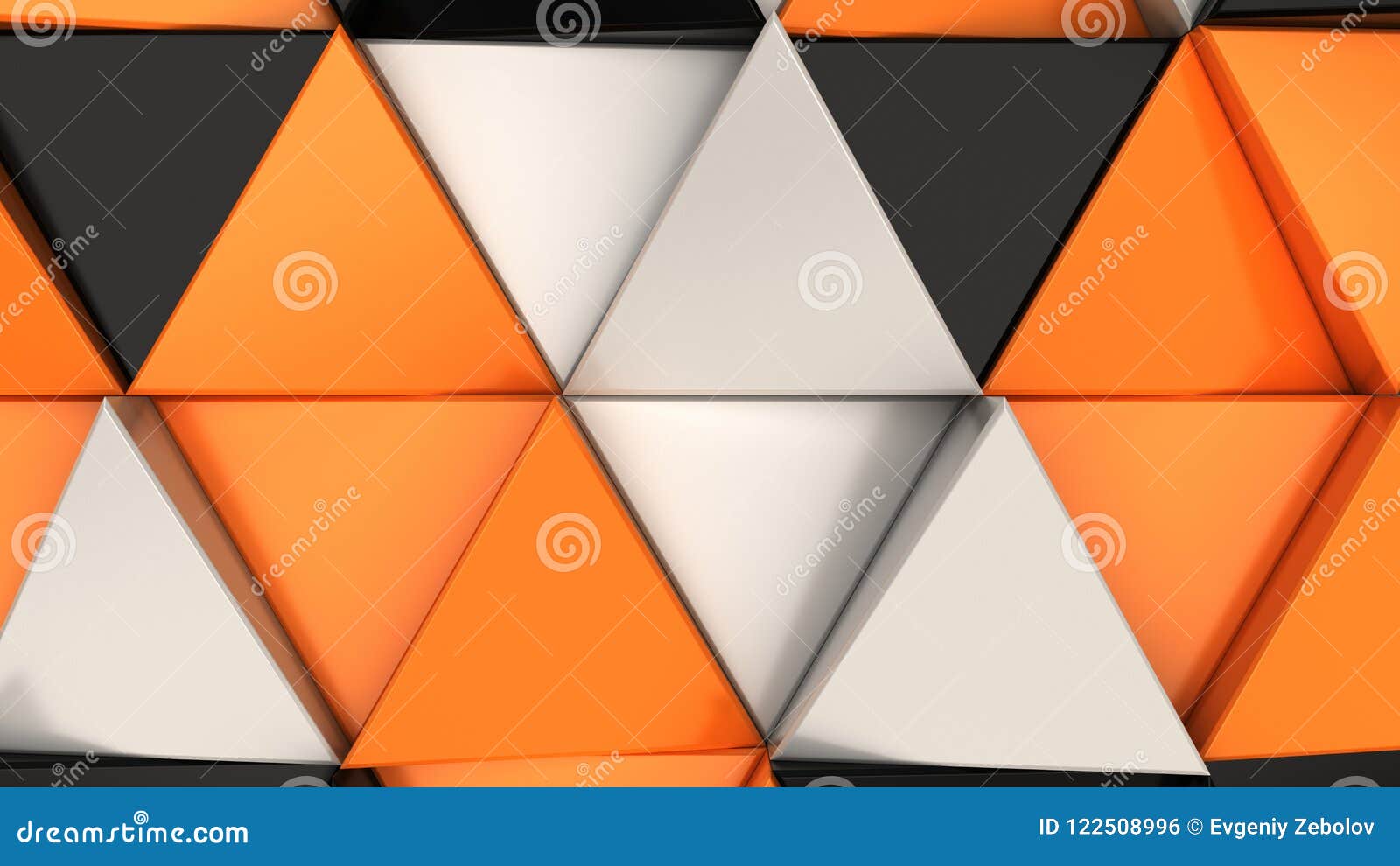 Pattern of Black, White and Orange Triangle Prisms Stock Illustration ...
