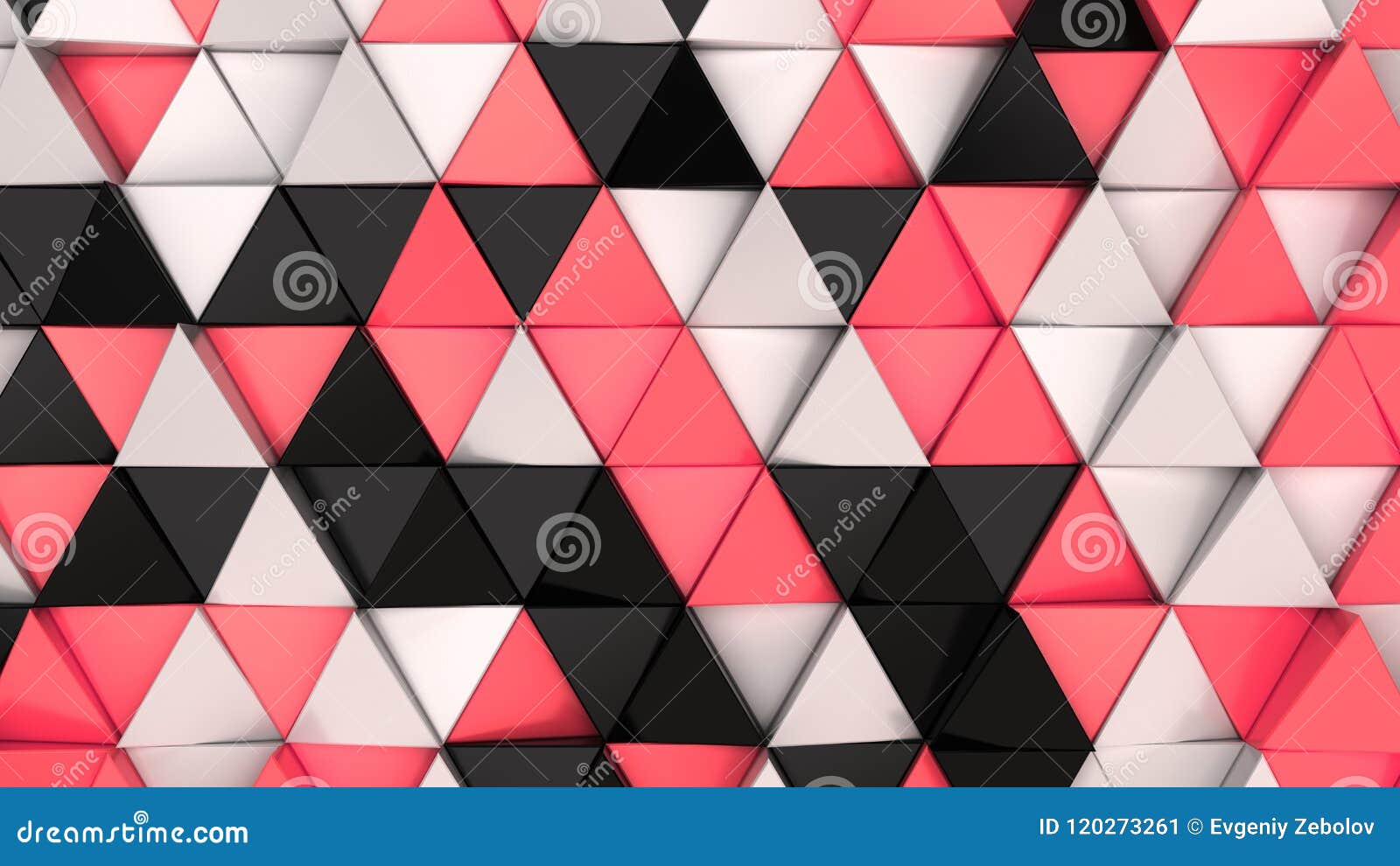 Pattern of Black, White and Red Triangle Prisms Stock Illustration ...