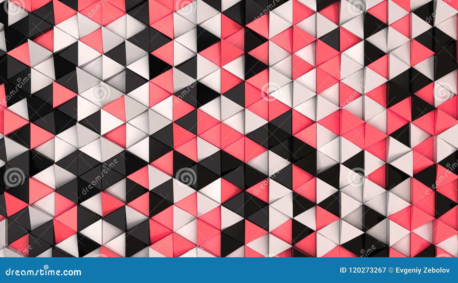 Pattern of Black, White and Red Triangle Prisms Stock Illustration ...