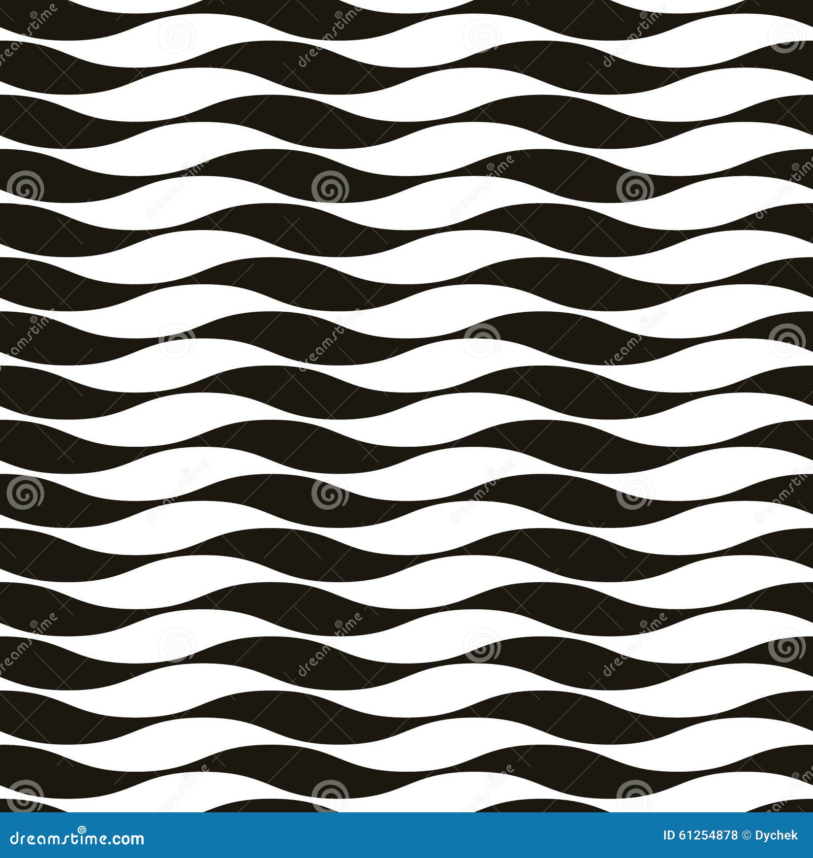 A Pattern of Black and White Waves. Stock Vector - Illustration of ...