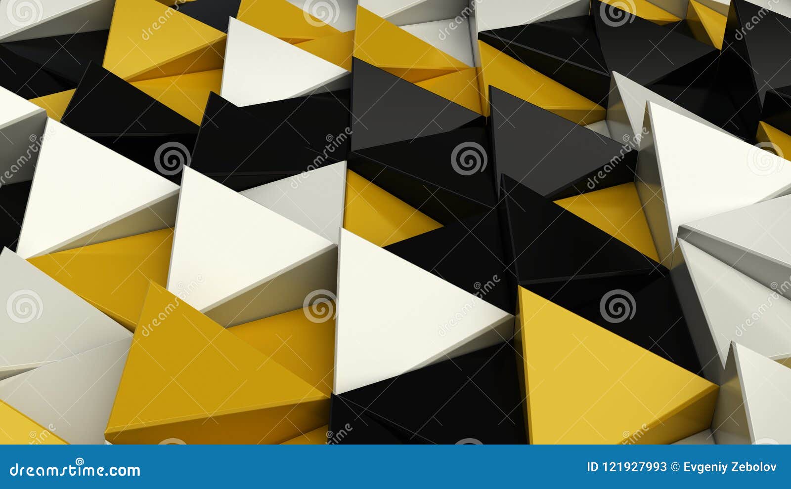 Pattern of Black, White and Yellow Triangle Prisms Stock Illustration ...