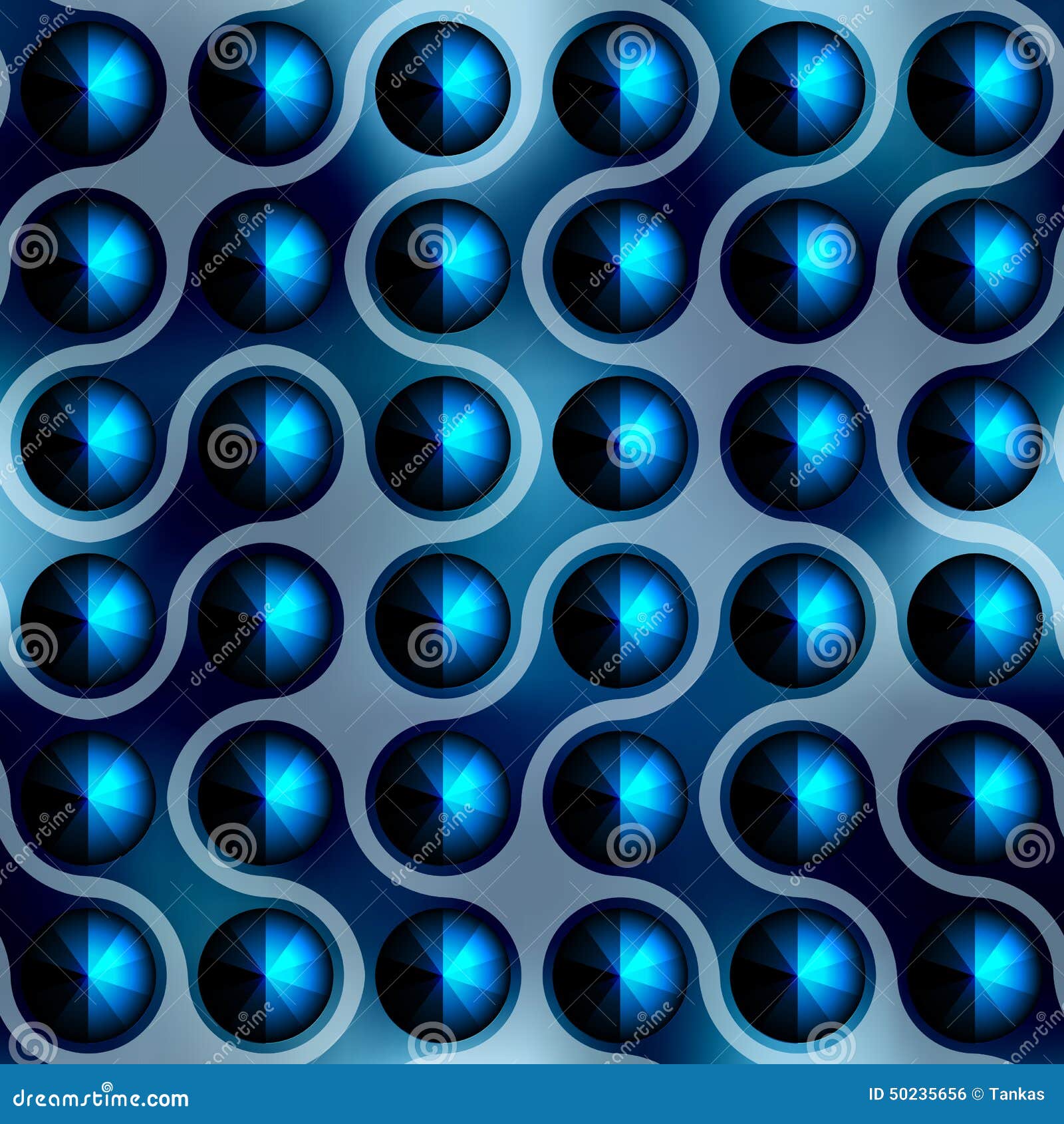 Pattern of Blue Connected Balls on Blurred Stock Vector - Illustration ...