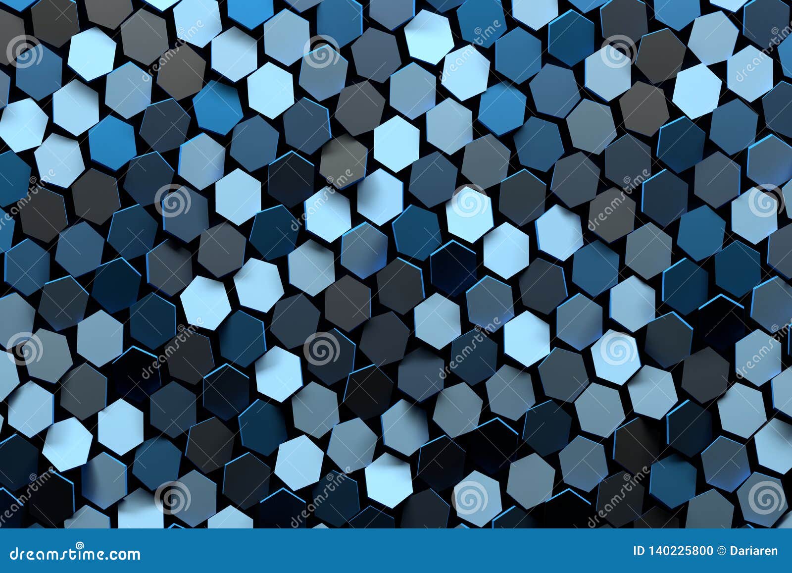 Pattern with blue hexagons stock illustration. Illustration of data ...