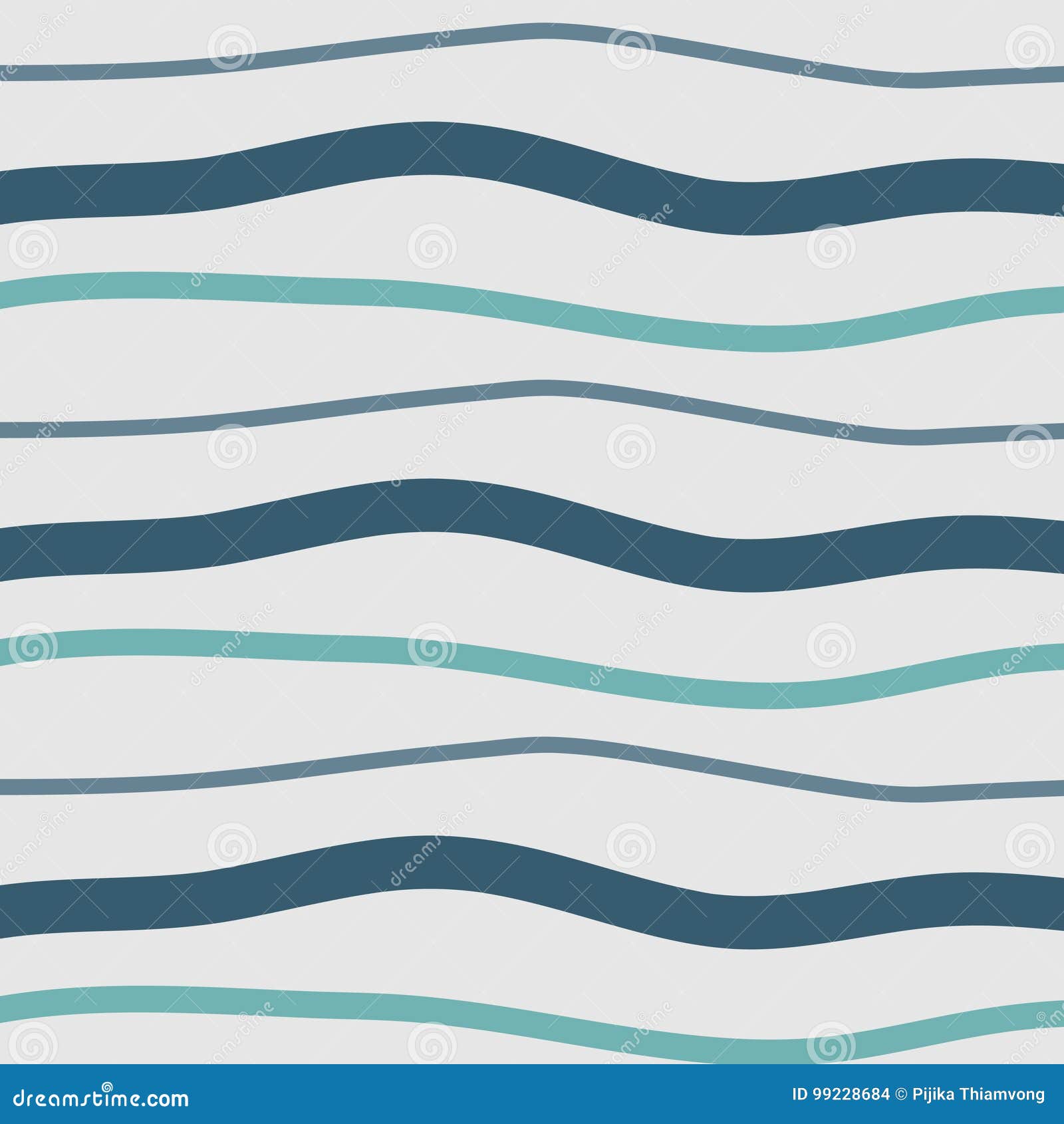 Pattern with Blue Lines Hand Drawn Vector. Stock Vector - Illustration ...