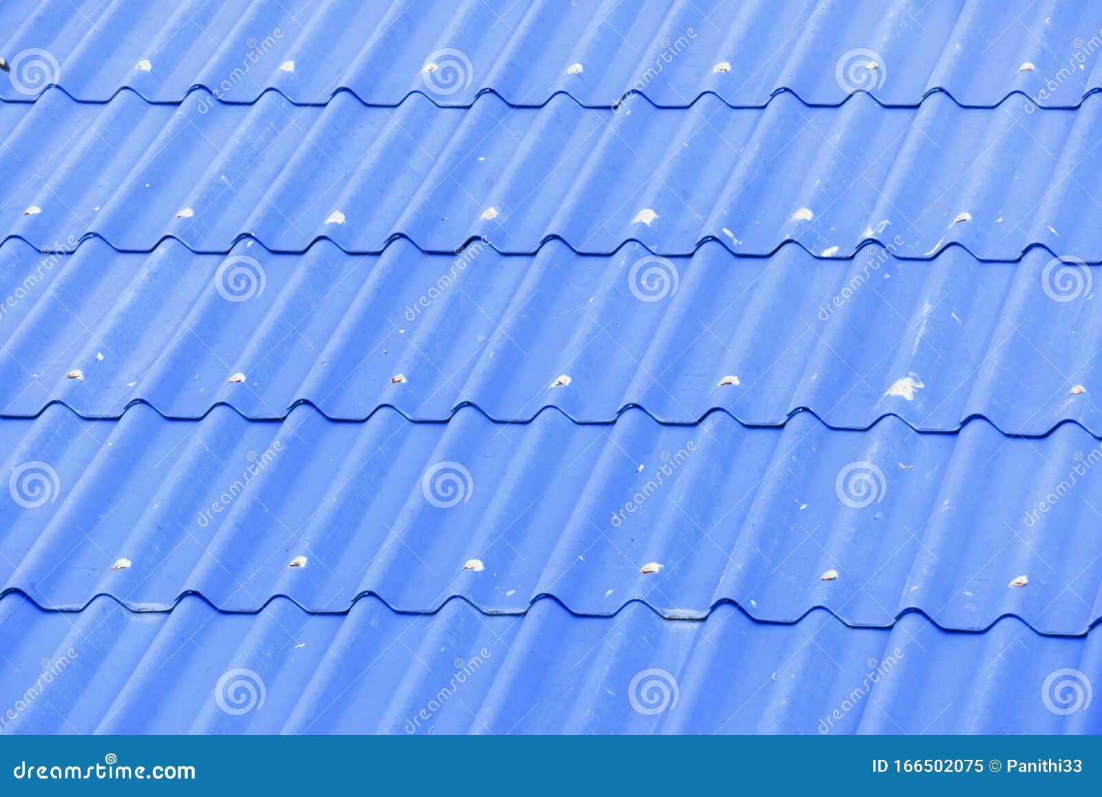 Pattern of Blue Metal Tile Roofing Sheets Stock Image - Image of ...