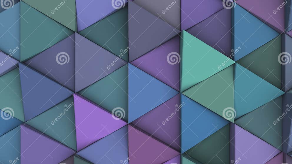Pattern of Blue-purple Triangle Prisms Stock Illustration ...