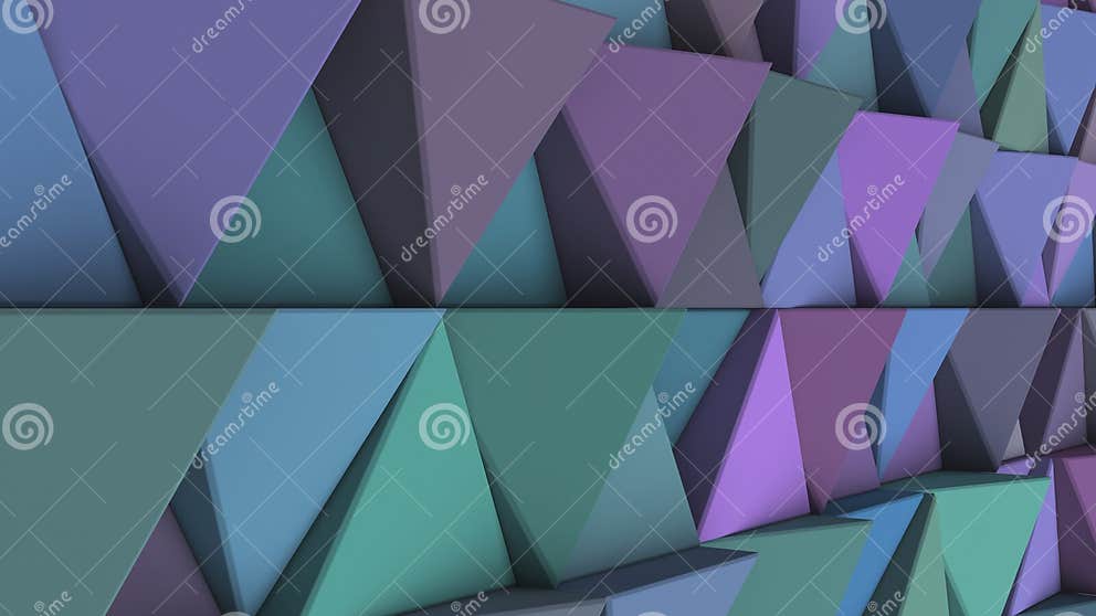 Pattern of Blue-purple Triangle Prisms Stock Illustration ...