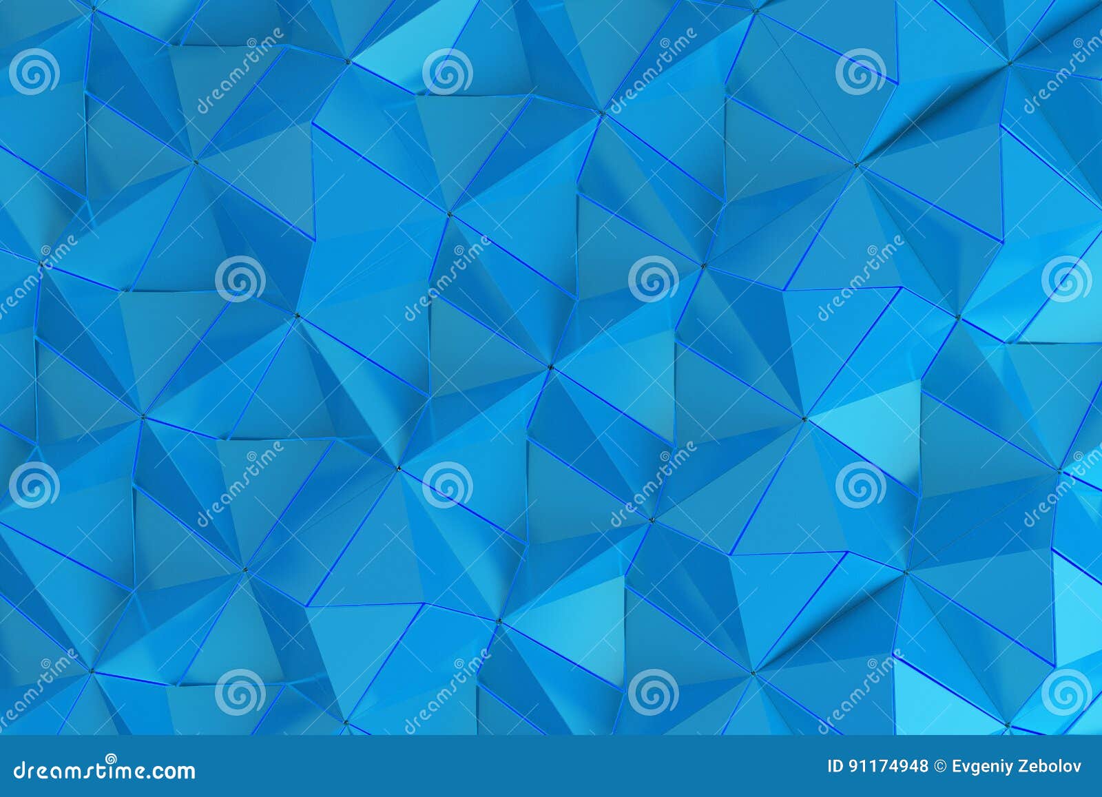 Pattern of Blue Pyramid Shapes Stock Illustration - Illustration of ...