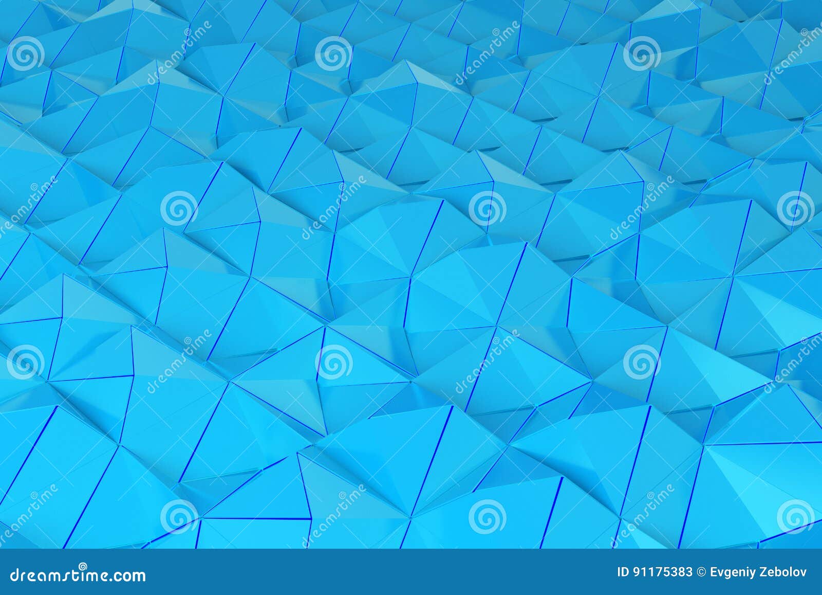 Pattern of Blue Pyramid Shapes Stock Illustration - Illustration of ...
