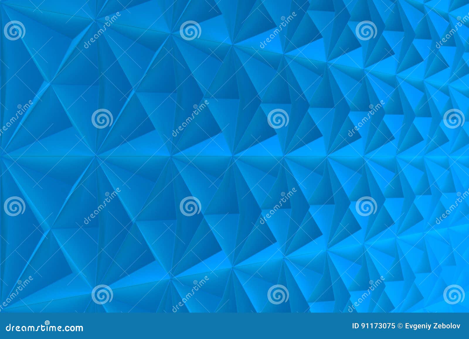 Pattern of Blue Pyramid Shapes Stock Illustration - Illustration of ...