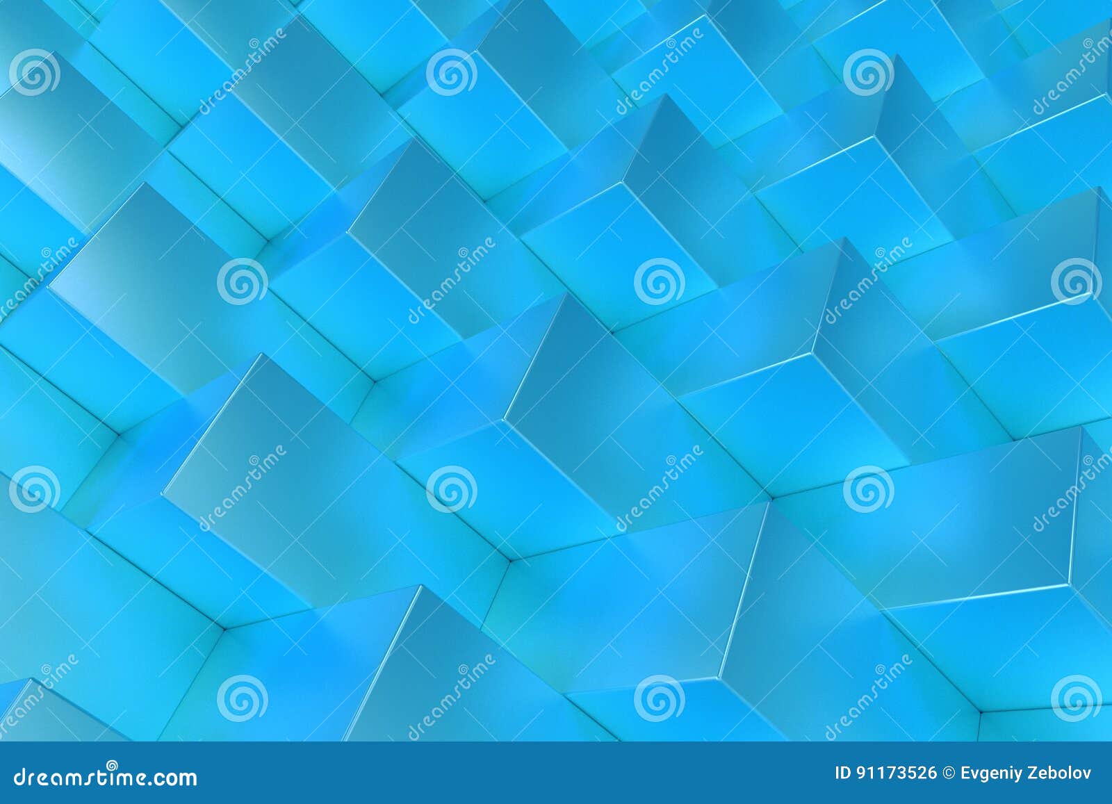 Pattern with Blue Rectangular Shapes Stock Illustration - Illustration ...
