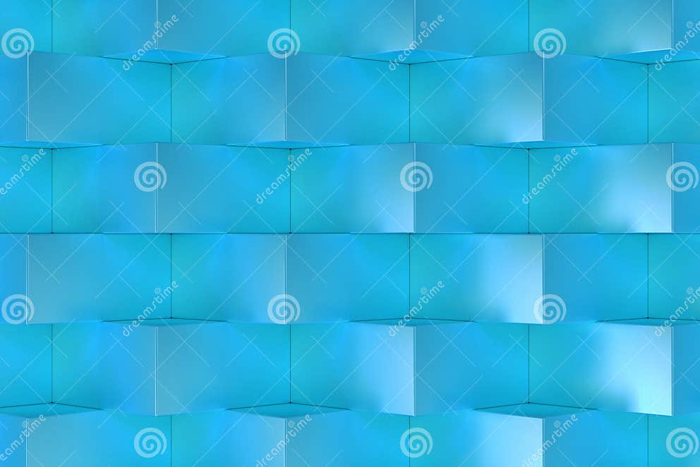 Pattern with Blue Rectangular Shapes Stock Illustration - Illustration ...