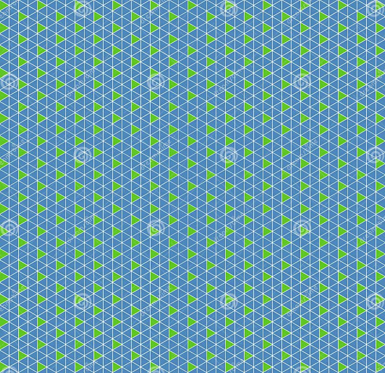 Pattern Blue Rhombus Green Triangle Geometry Stock Illustration ...