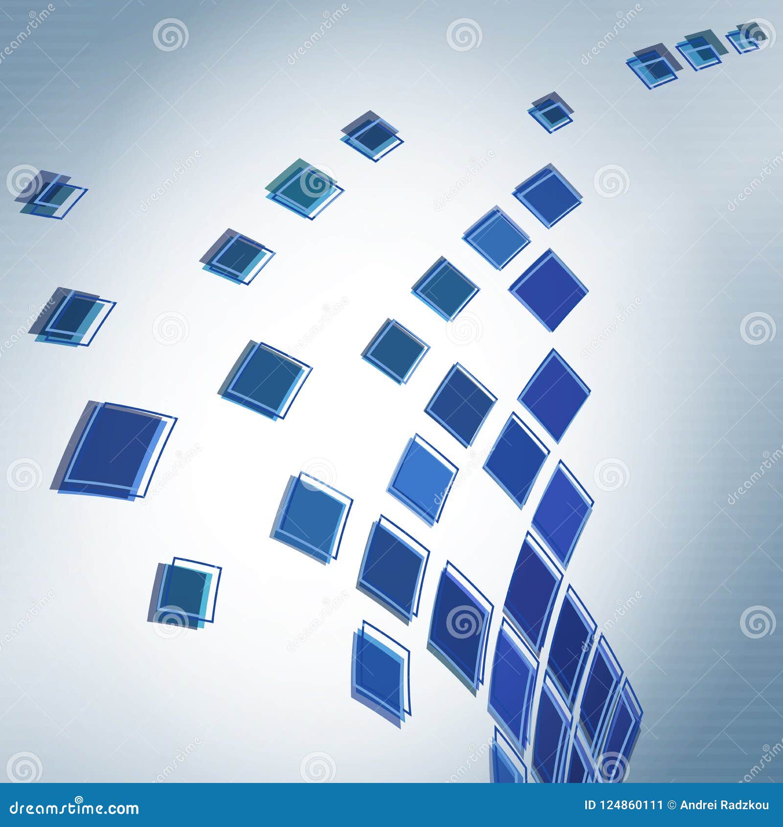 Pattern with Blue Sparse Squares. Vector Stock Vector - Illustration of ...