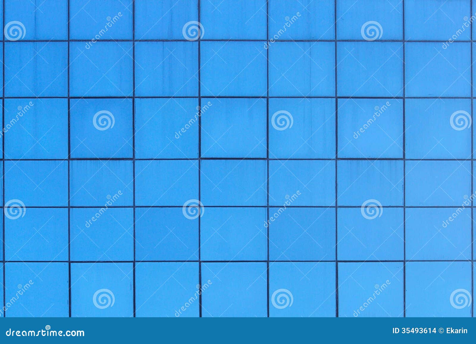 Pattern of Blue Square Windows. Stock Photo - Image of blue, buildings ...