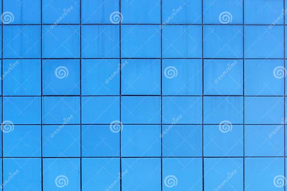 Pattern of Blue Square Windows. Stock Photo - Image of blue, buildings ...