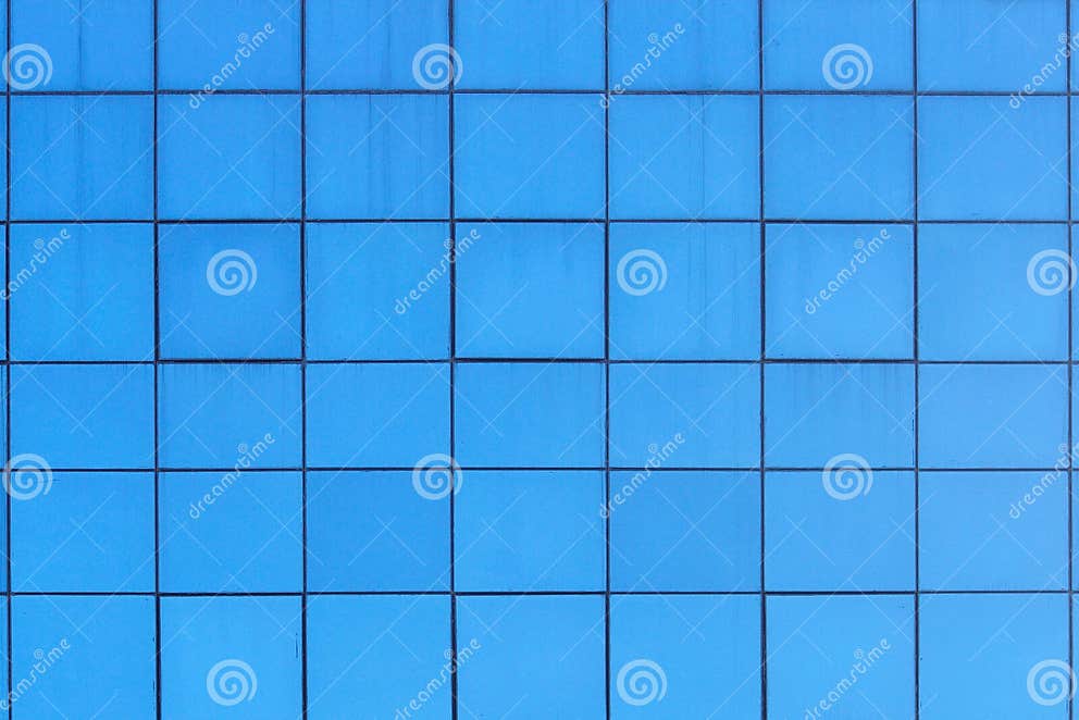 Pattern of Blue Square Windows. Stock Photo - Image of blue, buildings ...