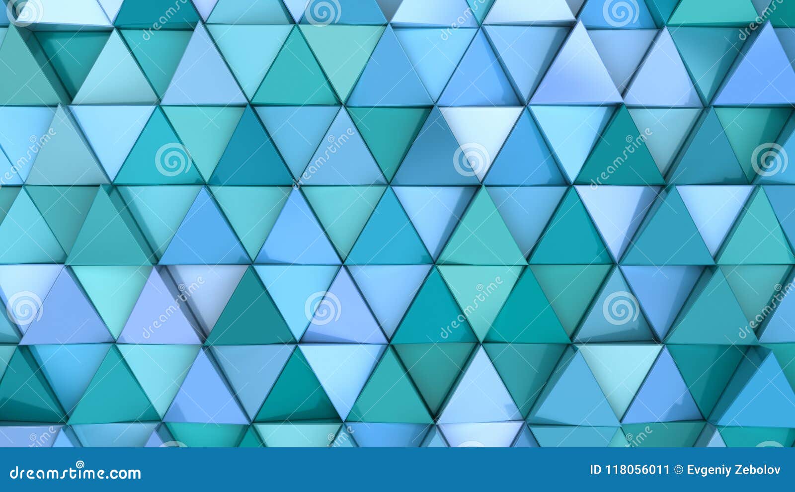 Pattern of Blue Triangle Prisms Stock Illustration - Illustration of ...