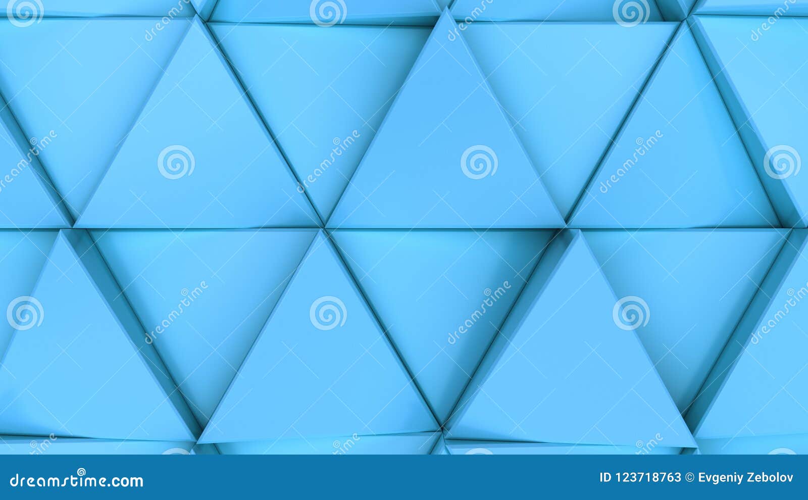 Pattern of Blue Triangle Prisms Stock Illustration - Illustration of ...