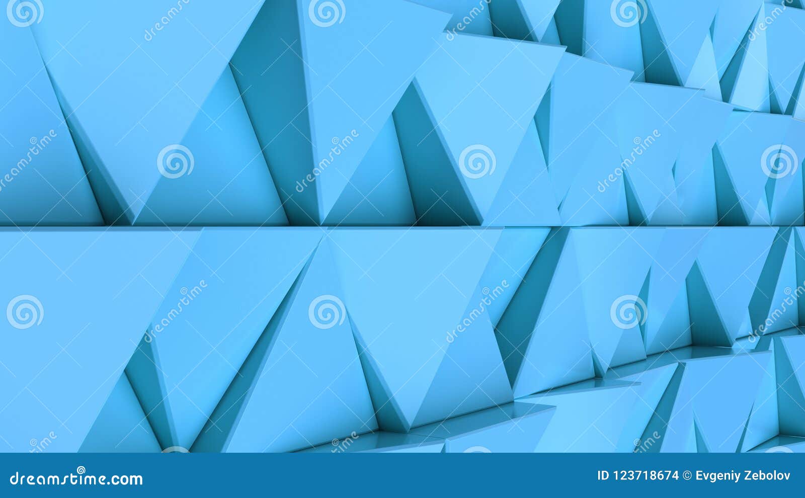 Pattern of Blue Triangle Prisms Stock Illustration - Illustration of ...