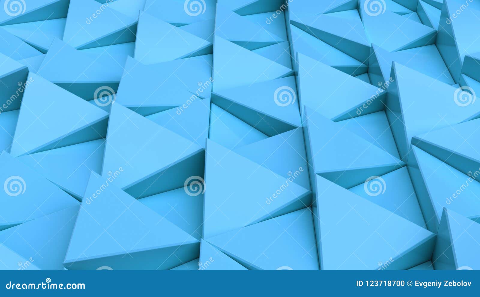 Pattern of Blue Triangle Prisms Stock Illustration - Illustration of ...