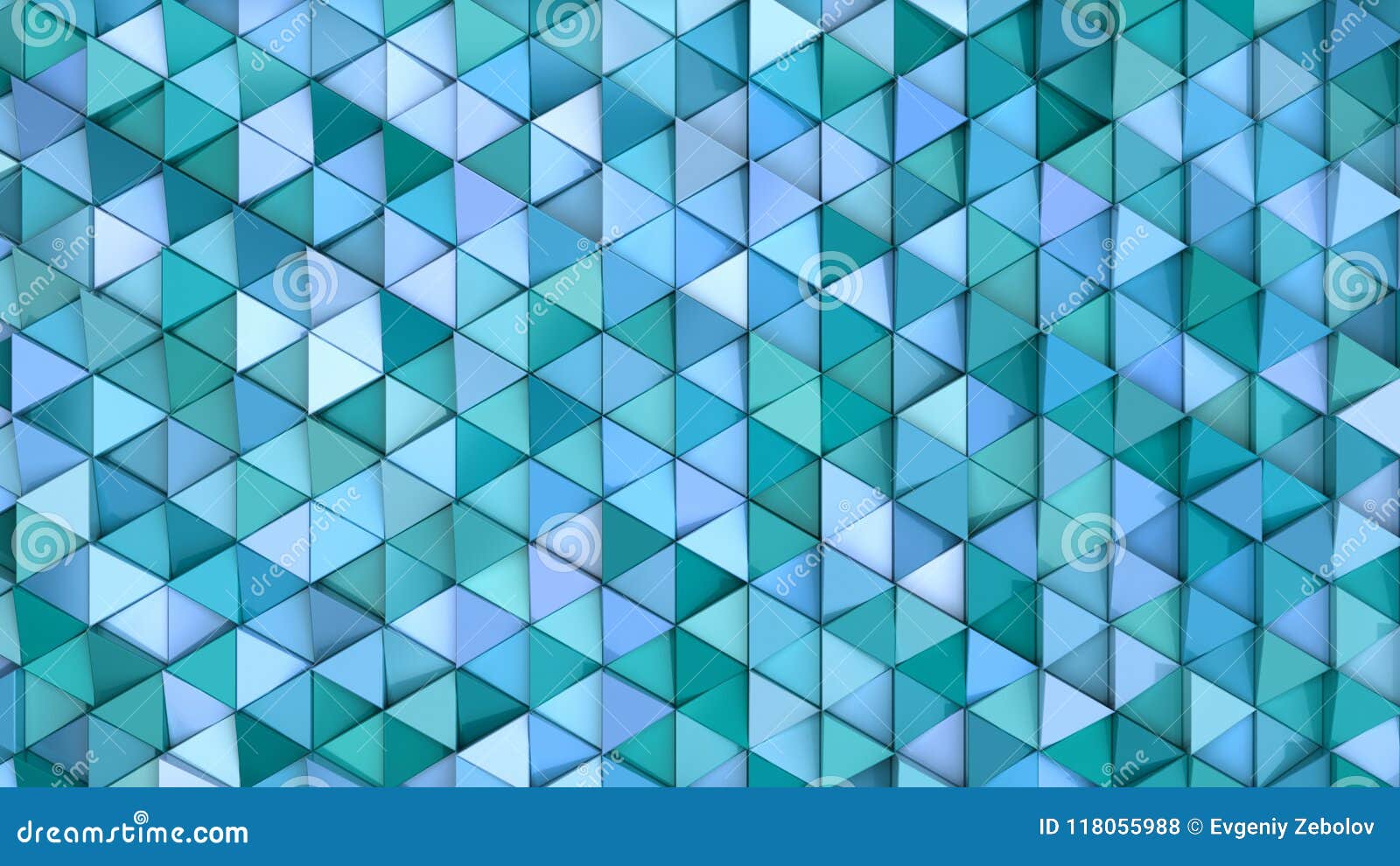 Pattern of Blue Triangle Prisms Stock Illustration - Illustration of ...