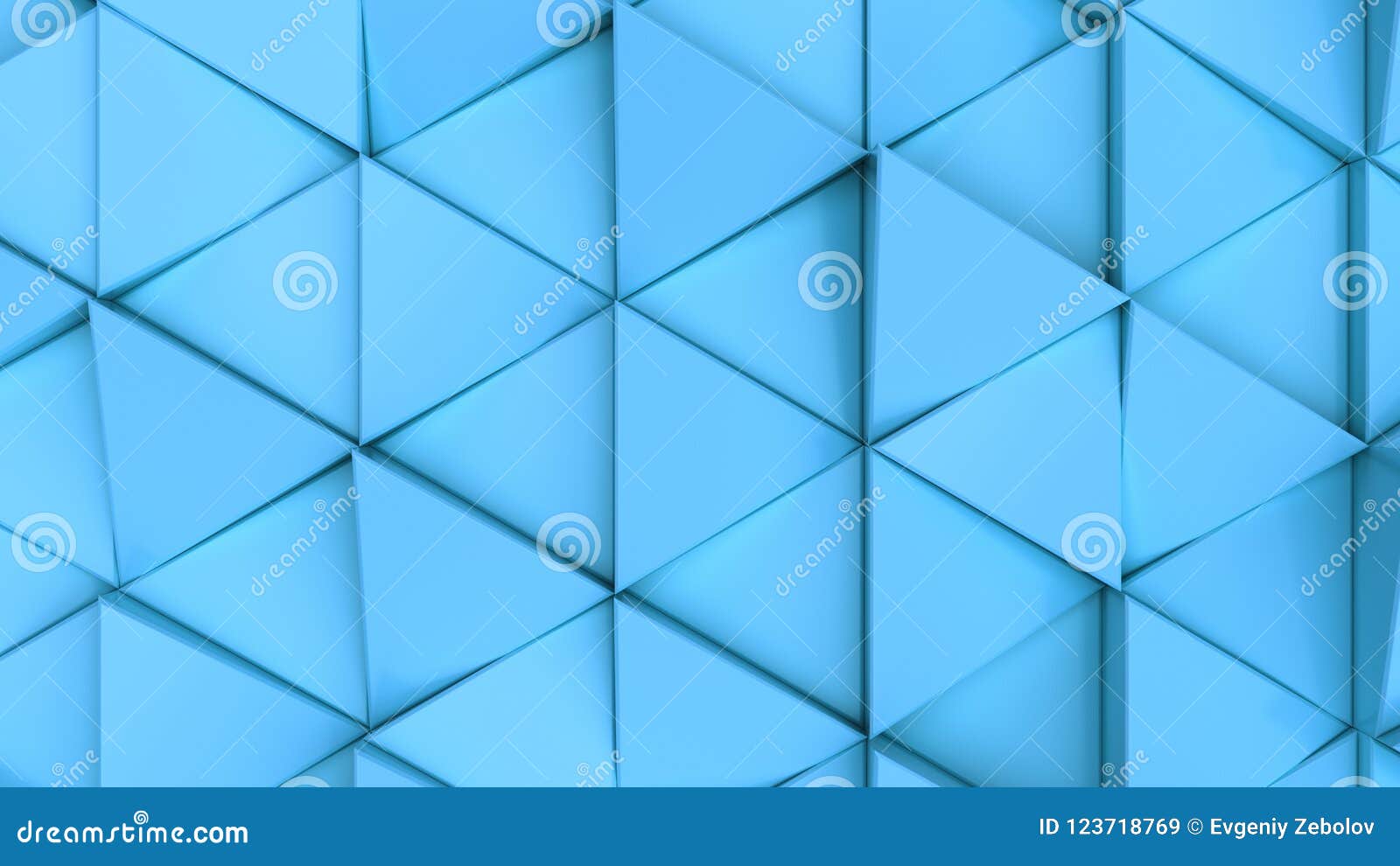 Pattern of Blue Triangle Prisms Stock Illustration - Illustration of ...