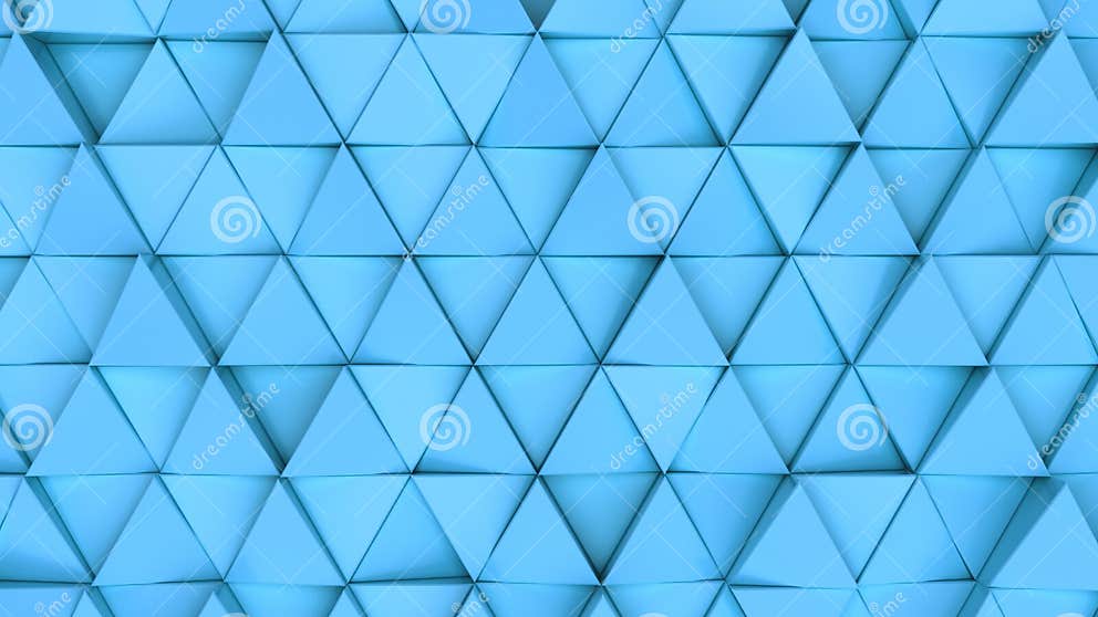 Pattern of Blue Triangle Prisms Stock Illustration - Illustration of ...