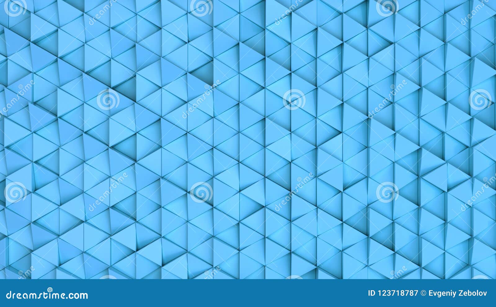 Pattern of Blue Triangle Prisms Stock Illustration - Illustration of ...