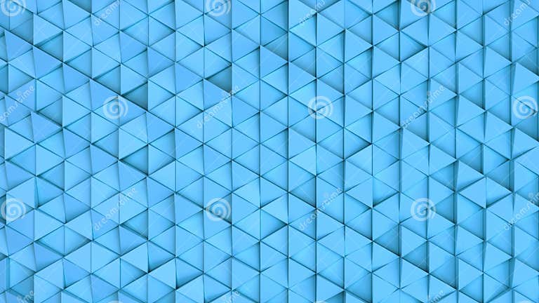Pattern of Blue Triangle Prisms Stock Illustration - Illustration of ...