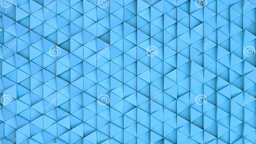 Pattern of Blue Triangle Prisms Stock Illustration - Illustration of ...