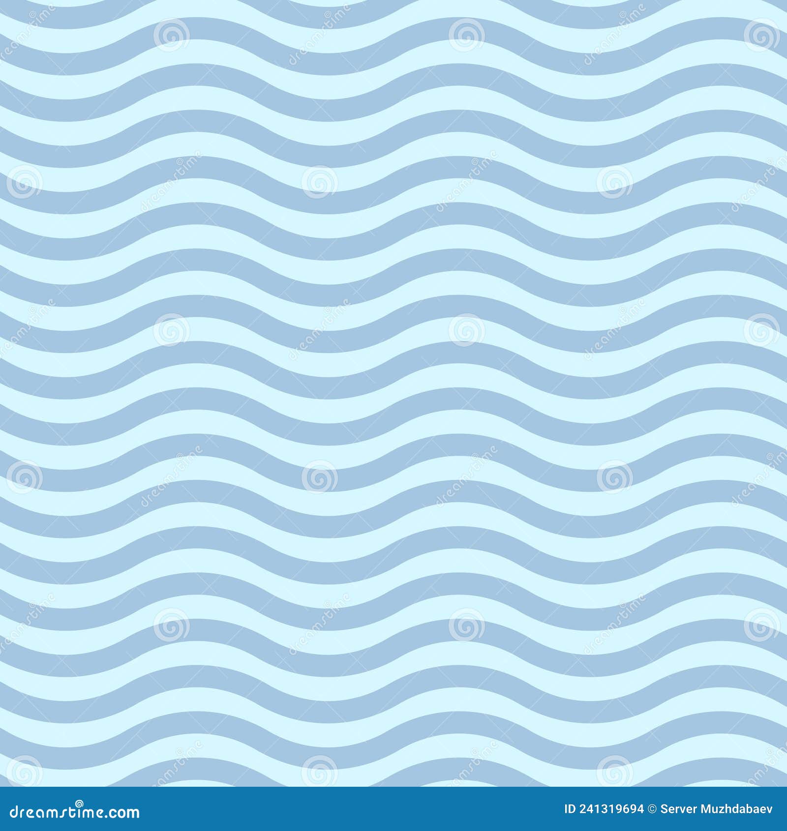 Pattern of Blue Wavy Horizontal Lines in Flat Style for Print and ...