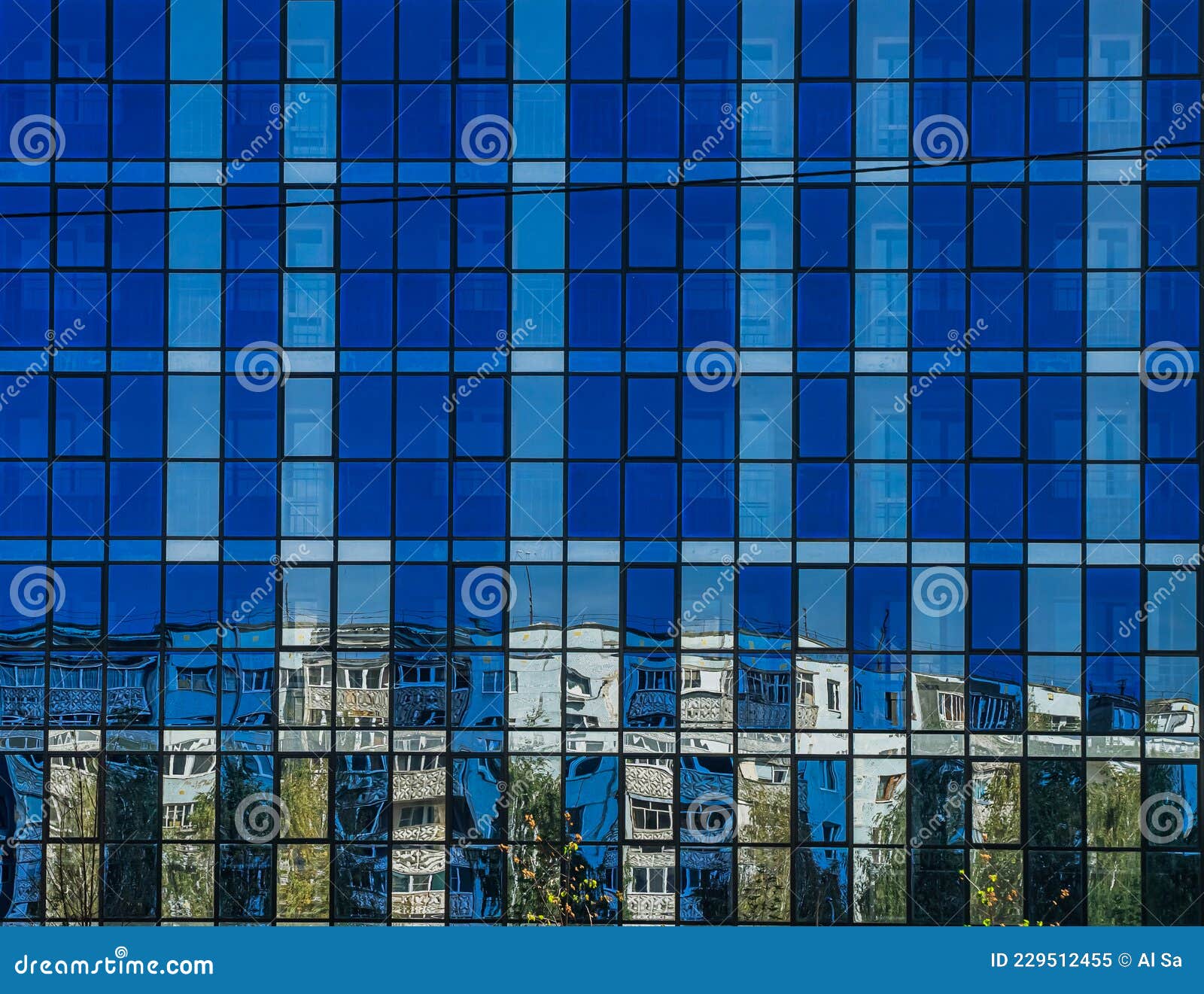 Pattern from Blue Windows in Modern Residential Building Stock Image ...