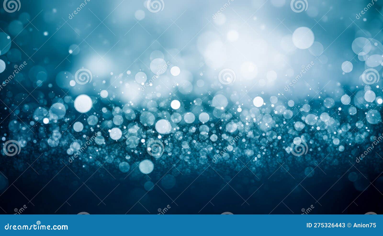 A Pattern of Blurred Lights and Bright Blue Spots on a Background ...