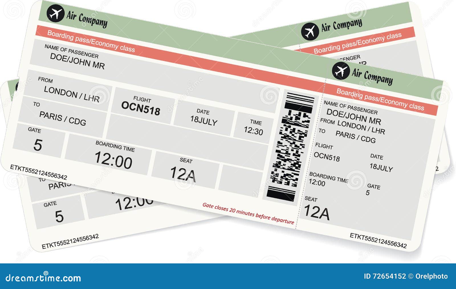 Pattern of a Boarding Pass or Air Ticket Stock Vector - Illustration of ...