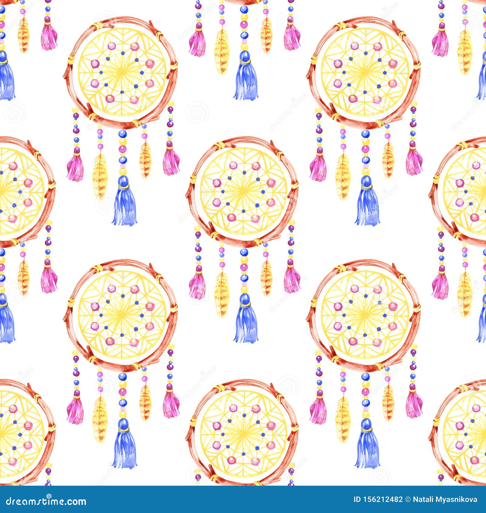 Pattern in Boho Style. Seamless Texture Hand Drawn. Illustration for ...